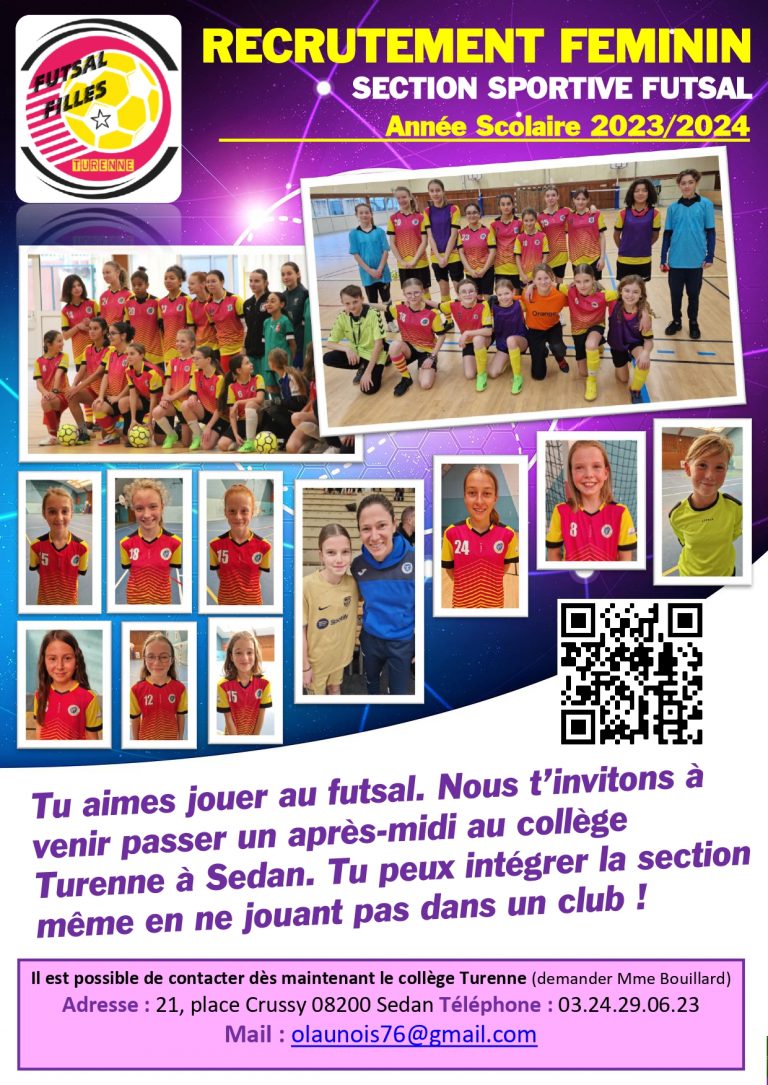 Section sportive Futsal : Collège TURENNE – DISTRICT DES ARDENNES DE ...